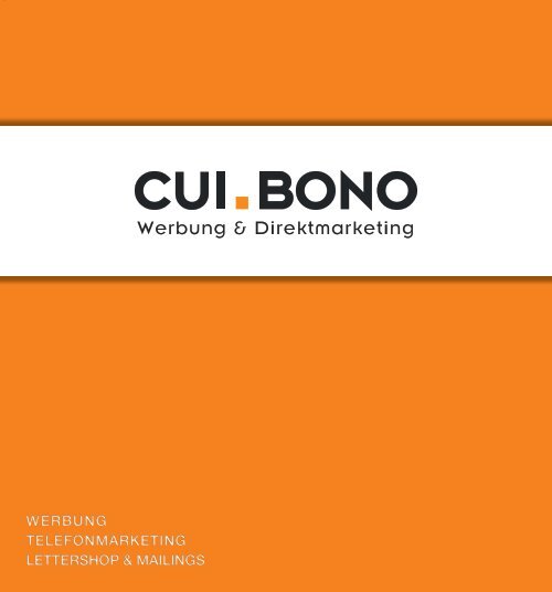Flyer - Cui Bono