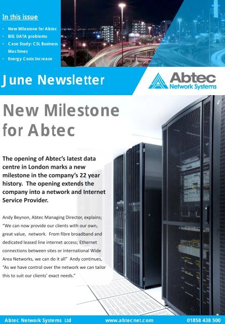 June Newsletter - Abtec Network Systems