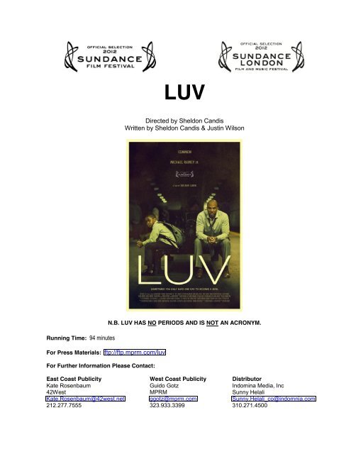 Directed by Sheldon Candis Written by Sheldon Candis & Justin - luv