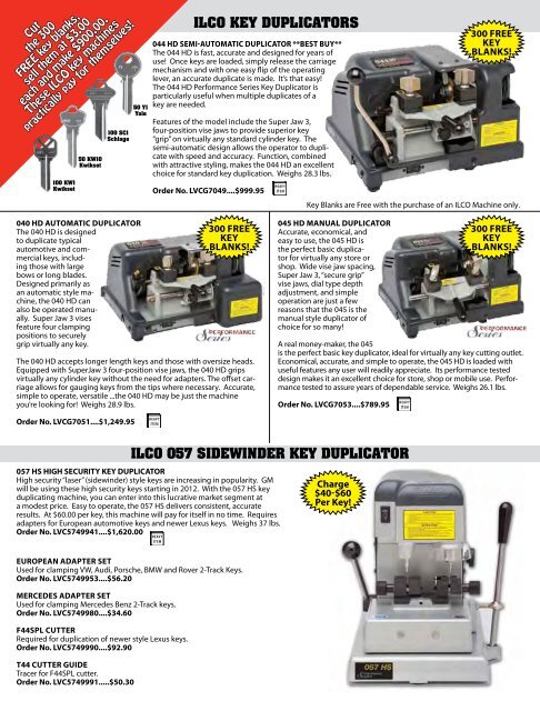 Cutthe 300FREE key blanks