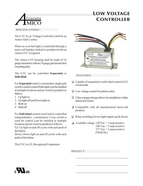 LOW VOLTAGE CONTROLLER