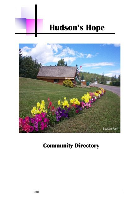 Community Directory 2010 - pdf.pub - District of Hudson's Hope