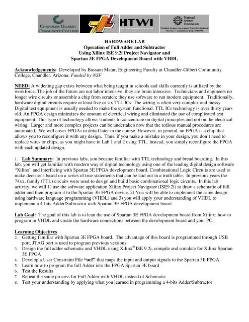 Operation Of Using Xilinx Ise 9 Spartan 3e Matec Networks 8475
