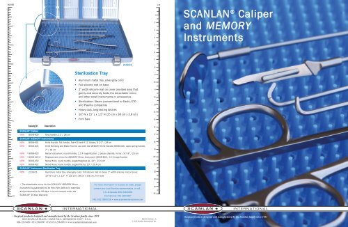 SCANLANÂ® Caliper and MEMORY Instruments - Scanlan International