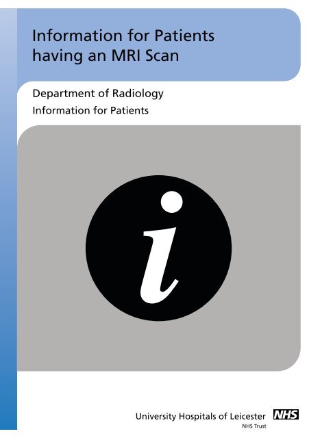 MRI Scan - Information for Patients - University Hospital of ... - Library