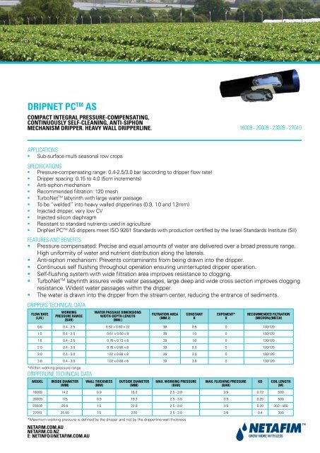 DRiPnet Pctm aS - Netafim