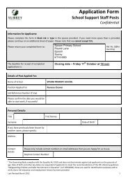 Nursery Admission Form - Epsom Primary School