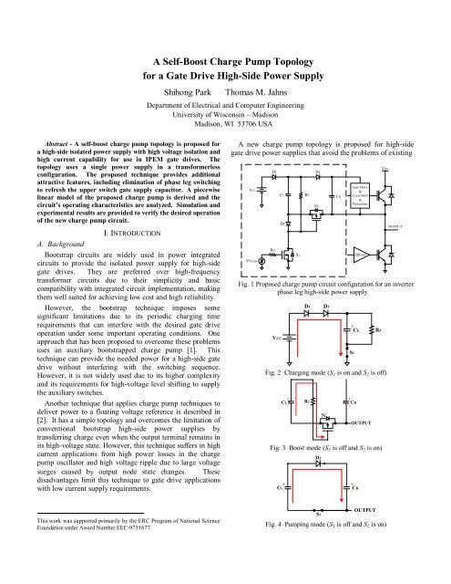 A Self-Boost Charge Pump Topology for a Gate Drive High ... - CPES