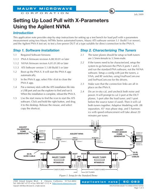 Setting Up Load Pull with X-Parameters Using ... - Maury Microwave