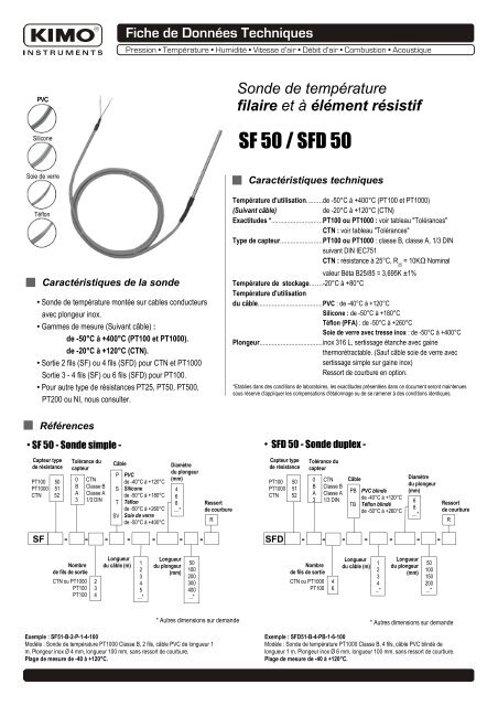 SF 50 / SFD 50 - Kimo Canada