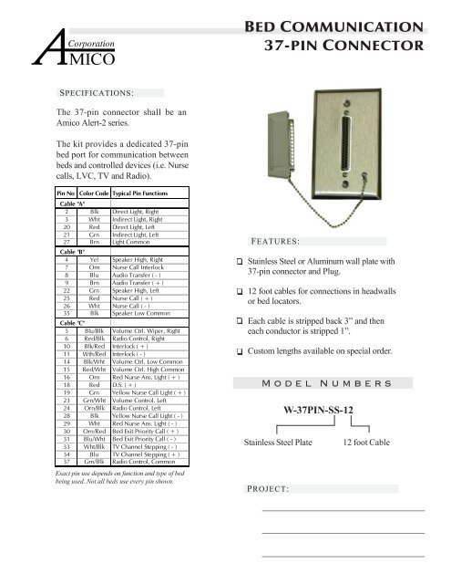 Bed Communication 37-pin Connector