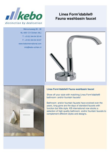 Fauna washbasin faucet_EN - Kebo