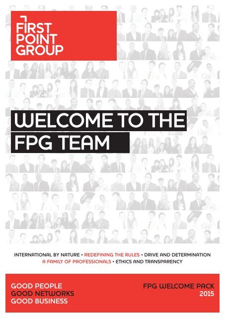 WELCOME TO THE FPG TEAM