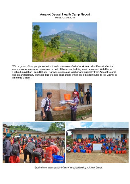 Arnakot Deurali Health Camp Report