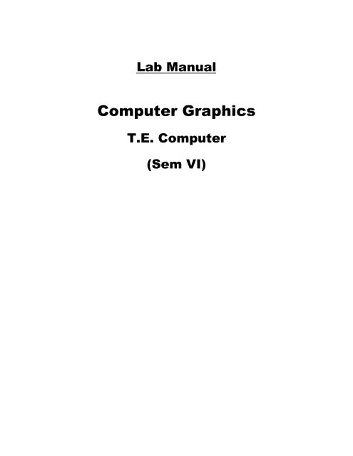 Computer Graphics - Gyan - An Elearning Process