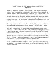 Sample Lesson Plan with Evidence - Iowa Department of Education