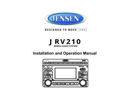 JRV210 Owners Manual - Jensen Heavy Duty