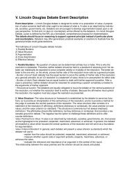 HOW TO JUDGE LINCOLN-DOUGLAS DEBATE - Jimmenick.com