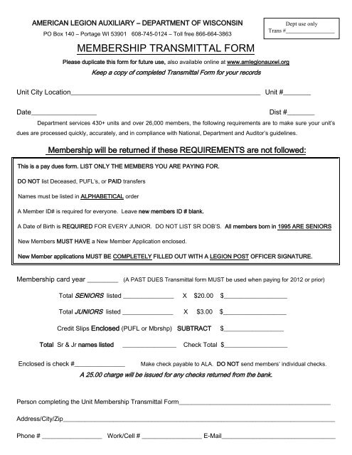 UNIT TRANSMITTAL FORM - Amlegionauxwi.org