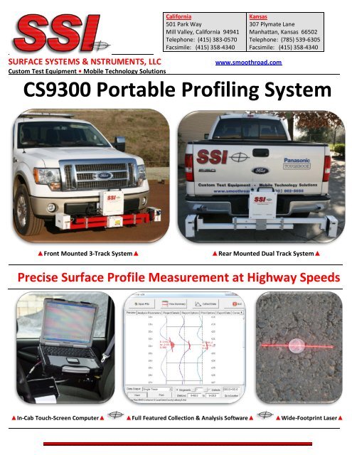 Portable Profiling System - Surface Systems & Instruments, Inc.