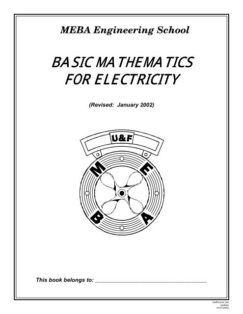 BASIC MATHEMATICS FOR ELECTRICITY