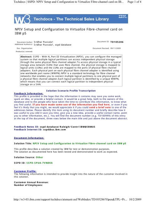 NPIV Setup and Configuration to Virtualize Fibre-channel card on ...