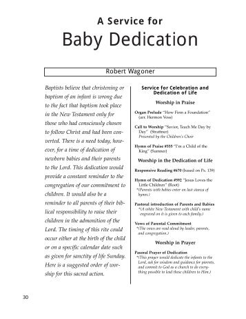 A Service for Baby Dedication - Amazon S3