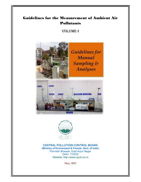 Guidelines for Manual Sampling & Analyses - Central Pollution ...