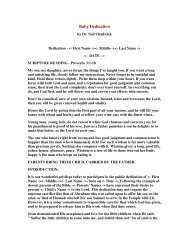 Parent-Child Dedication Letter - Ministry-To-Children