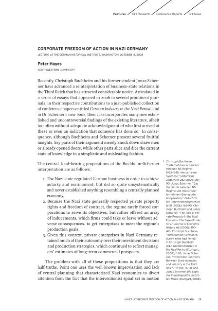 Corporate Freedom of Action in Nazi Germany - German Historical ...