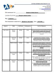 CQT/RA/017/V1 Activity-Based Risk Assessment Form