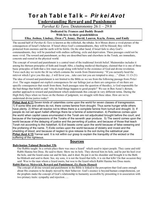 Torah Table Talk - Oceanside Jewish Center