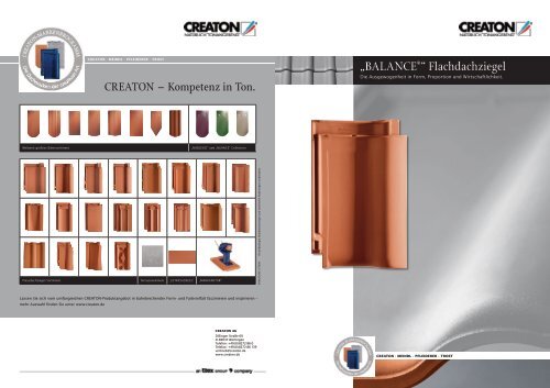 „BALANCE®“ Flachdachziegel - Creaton AG