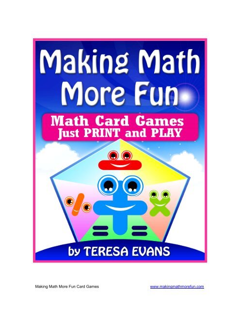Making Math More Fun Card Games