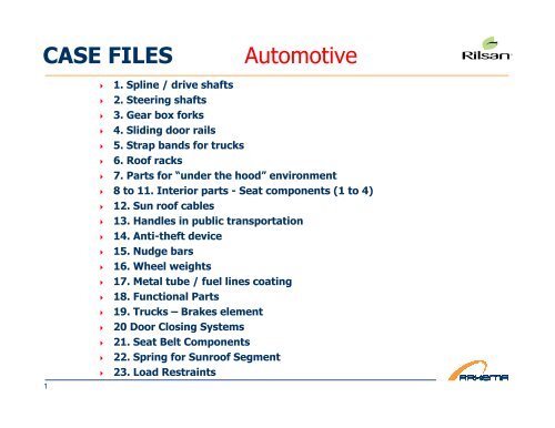 Case studies in the automotive and transport industry
