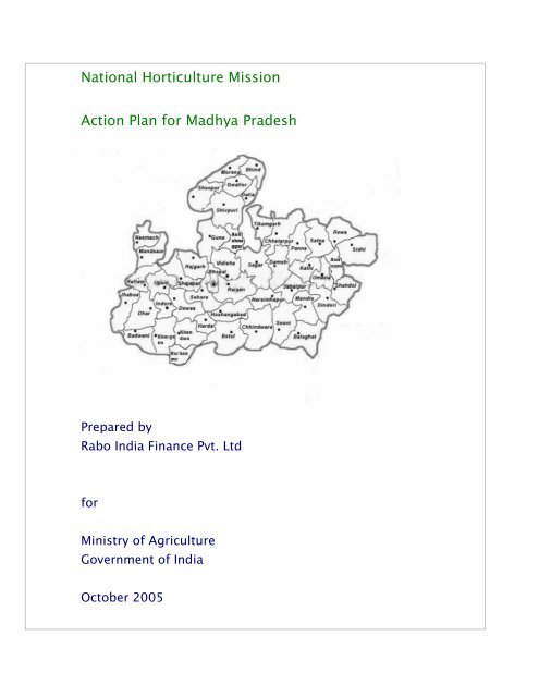 National Horticulture Mission Action Plan for Madhya Pradesh