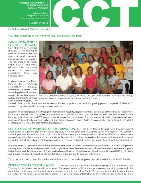 February 2011 - Center for Community Transformation
