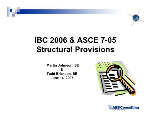 IBC 2006 & ASCE 7-05 Structural Provisions