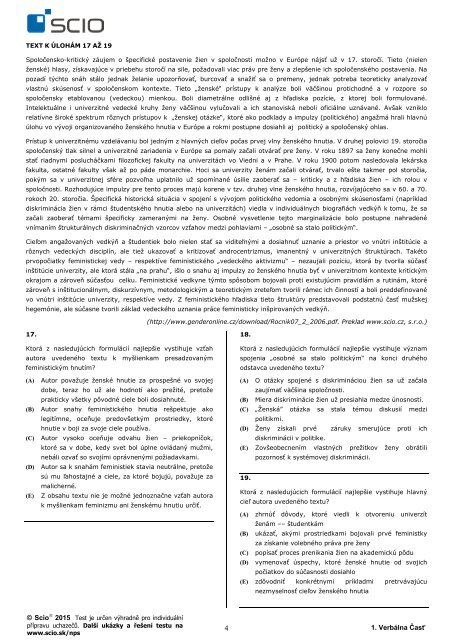 Cvičný test VŠP ke stažení - Scio