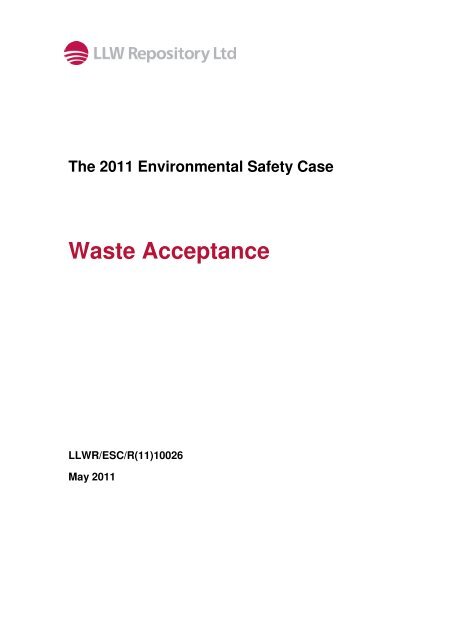 Waste Acceptance - Low Level Waste Repository Ltd