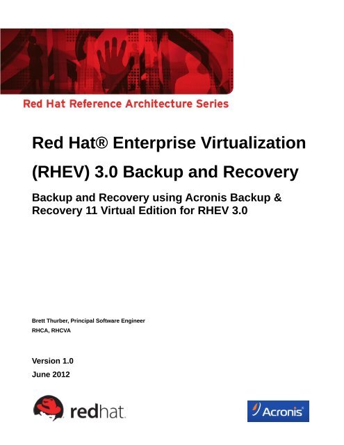 (RHEV) 3.0 Backup and - Red Hat Customer Portal