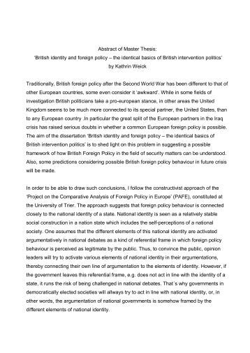 Thesis Abstract Examples - Thesis Title Ideas for College Thesis Abstract Examples - Thesis Title Ideas for College