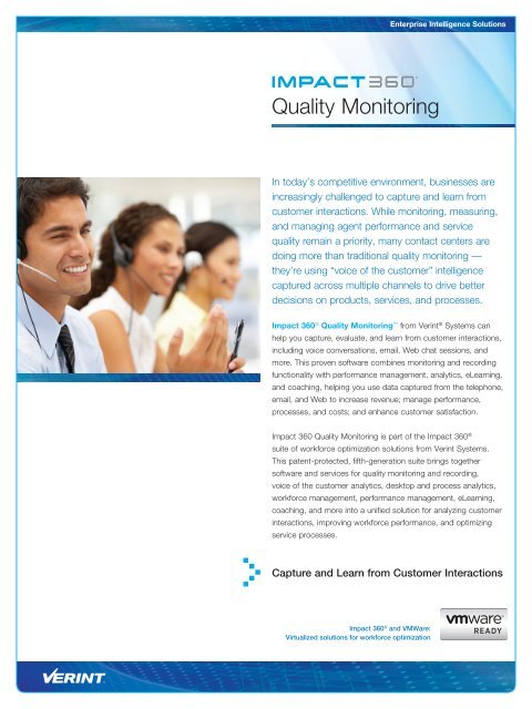 Verint Impact 360 - Quality Monitoring - Adtech Global