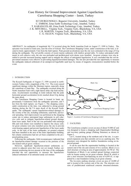 Case History for Ground Improvement Against Liquefaction ...