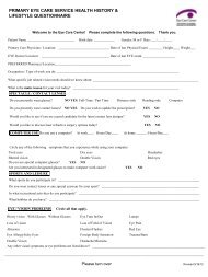 Dry Eye Questionnaire