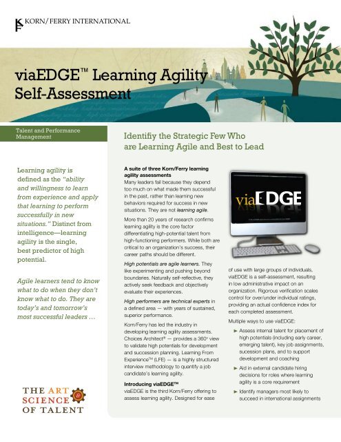 viaEDGEâ ¢ Learning Agility Self-Assessment - Lominger