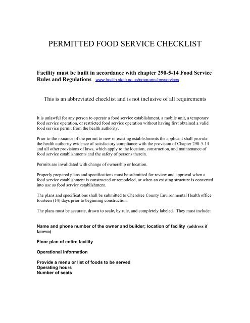 Waiter Service Checklist Restaurant Operations Checklist [Complete