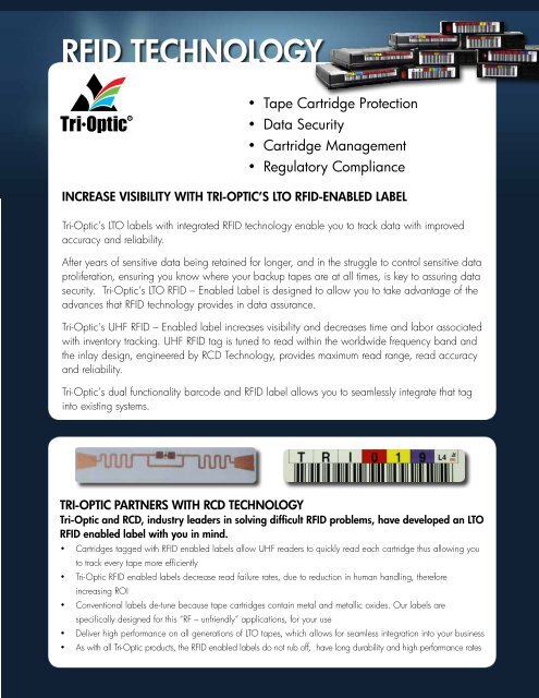 RFID TECHNOLOGY - Tri-Optic
