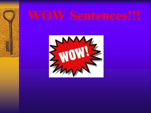 WOW sentences PPT