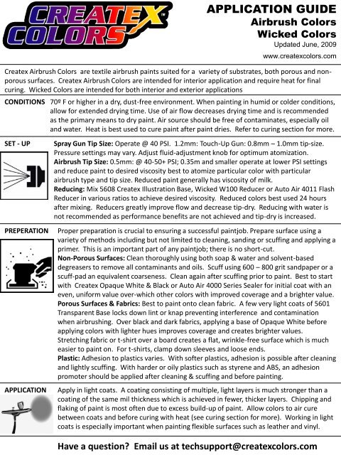 Airbrush Color Mixing Chart